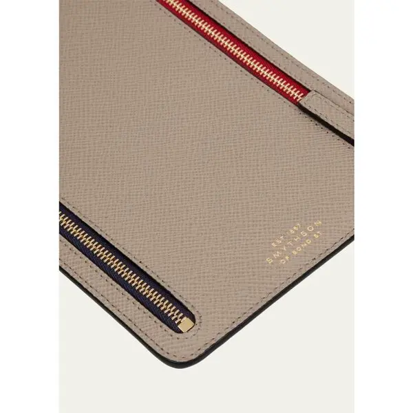 Smythson Panama Leather Multi-zip Currency Case