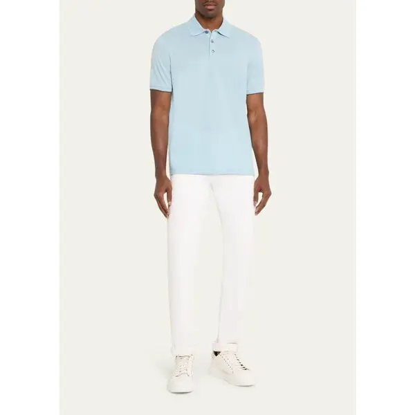 Kiton Cotton Rib Polo Shirt