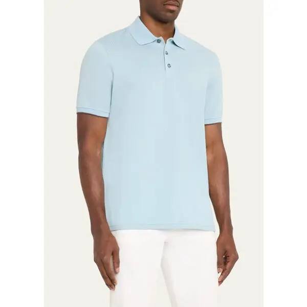 Kiton Cotton Rib Polo Shirt