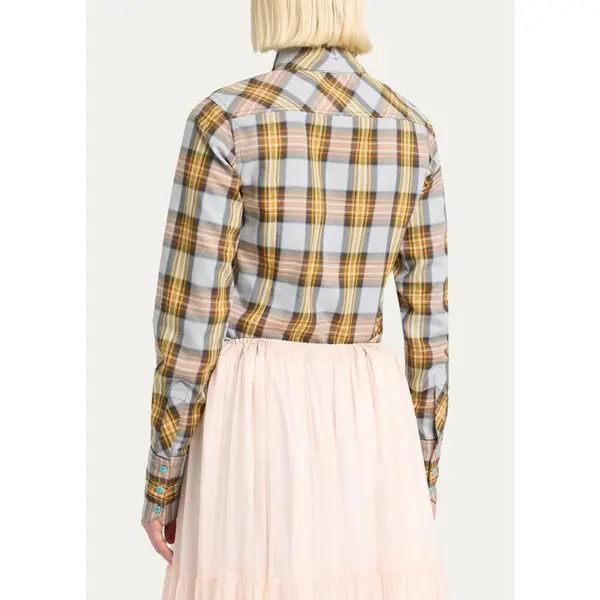 Chloé Checked Cotton-blend Shirt