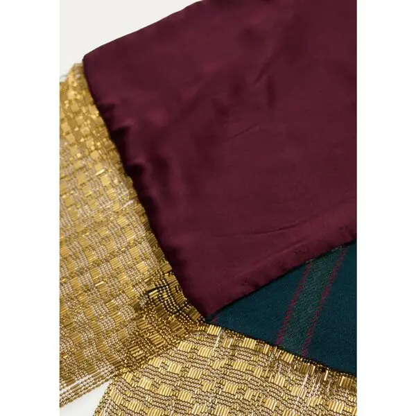 Etro Reversible Wool And Silk Scarf With Metallic Fringe