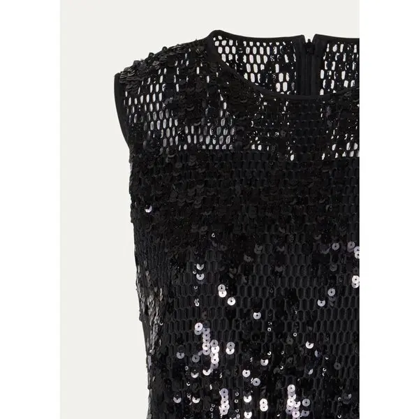 Akris Sequined Net Fit-and-flare Belted Ankle Gown
