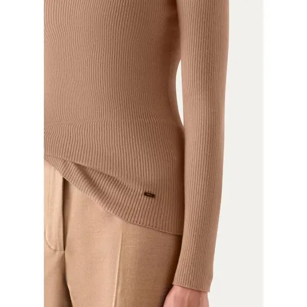 Akris Cashmere-silk Fine Rib Mock-neck Seamless Sweater