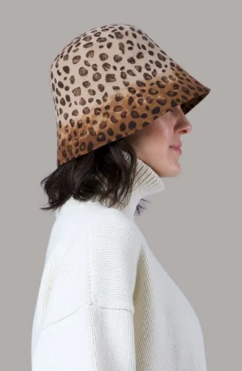 Eugenia Kim Anaïs Leopard Print Wool Bucket Hat