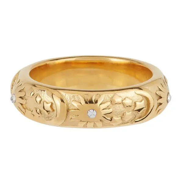 BALLINGER JEWELLERY You're My Sun, Moon And Stars Chunky Ring - Gold