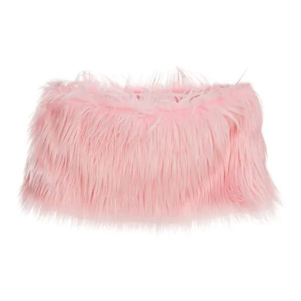 COME ON Faux Fur Mini Skirt - Pink