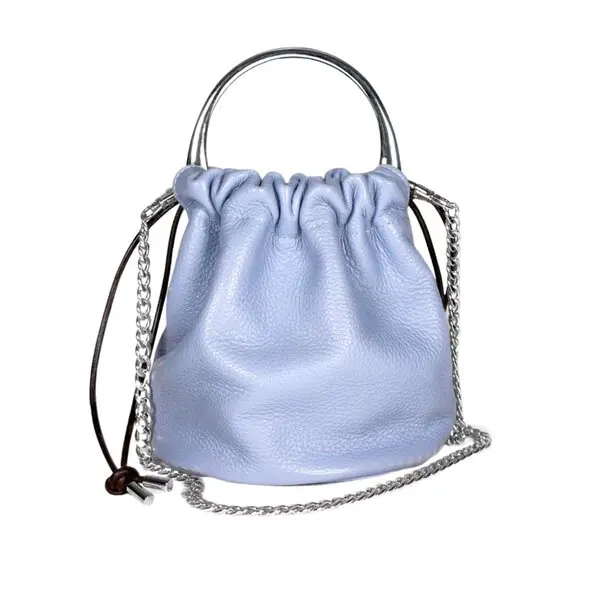SISTER EPIC Ava Drawstring Bag Powder Blue And Silver - Blue/silver