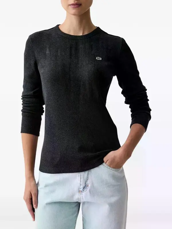 Lacoste Logo-patch Ribbed-knit Long-sleeve T-shirt