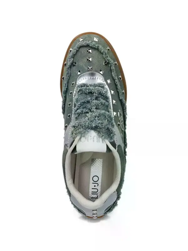 Liu Jo Lewis 04 Stud-embellished Frayed-edge Sneakers