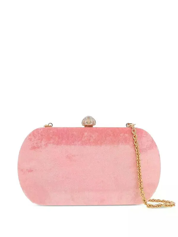 Tyler Ellis Nohara Crushed Velvet Cross Body Bag - Pink