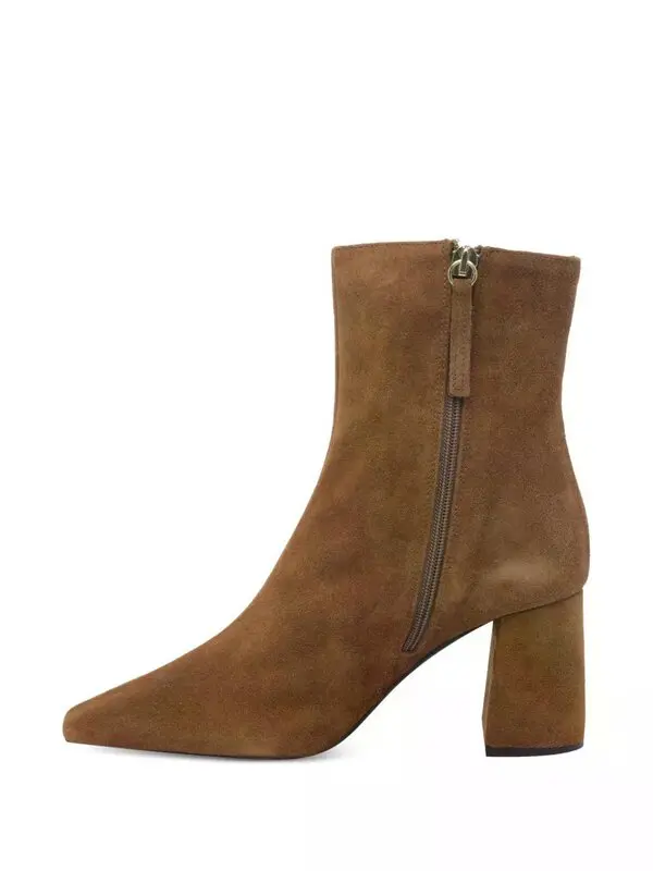 ANGEL ALARCON Square-toe Suede Ankle Boots