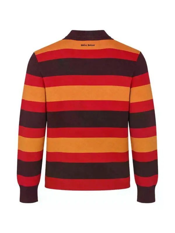 WALES BONNER X Adidas Striped Polo-collar Sweater