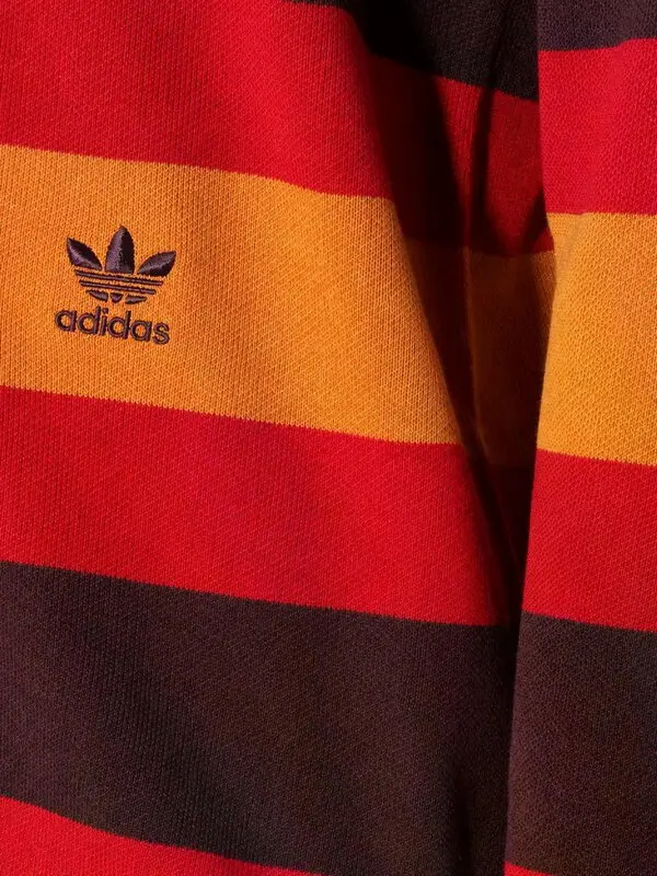 WALES BONNER X Adidas Striped Polo-collar Sweater