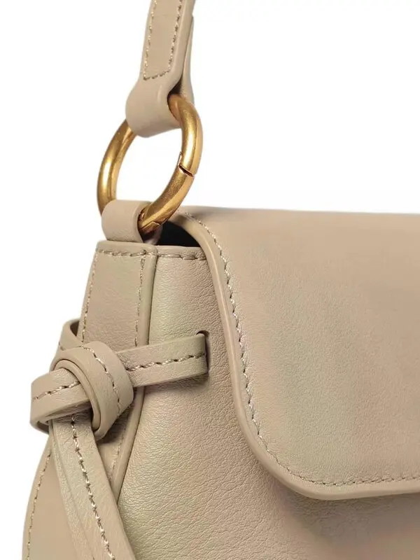 TWINSET Leather Shoulder Bag With Flap