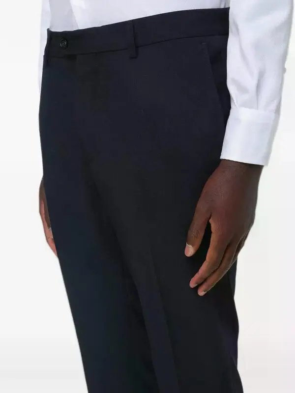 FAY Pressed-crease Virgin Wool Trousers
