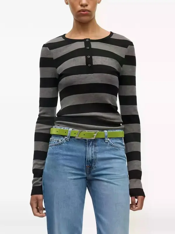 Samsøe Samsøe Striped Long-sleeve Top