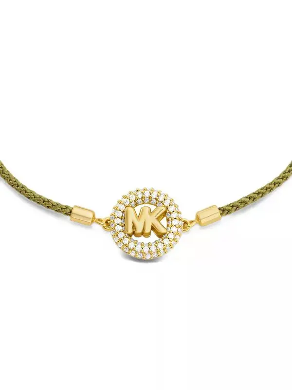 Michael Kors Pavé Mk Pop-charm Cord Slider Bracelet