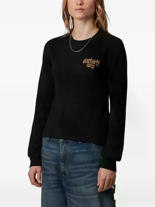 Carhartt Work In Progress L/s Blackletter Waffle T-shirt