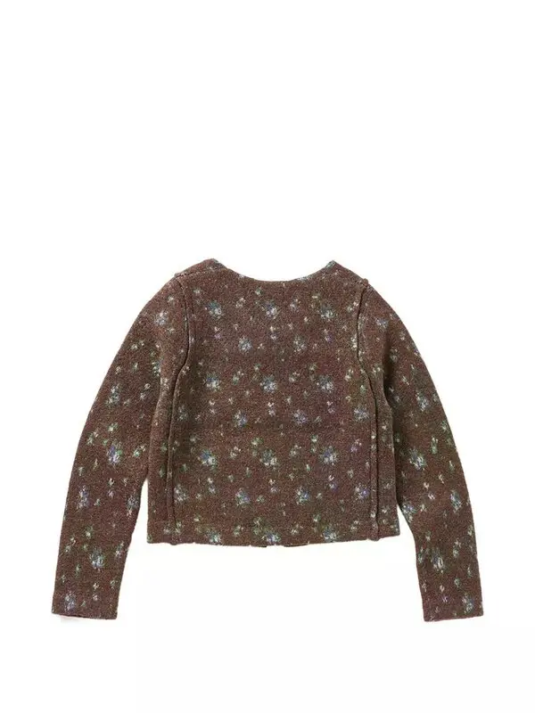 PERVERZE Floral-print Wool Cardigan