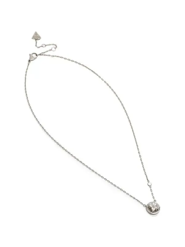 Guess Crystal-embellished Logo-engraved Necklace