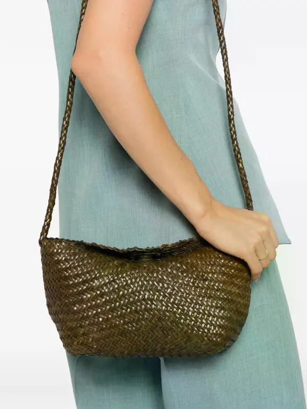 Dragon Diffusion Corsina Woven Leather Shoulder Bag