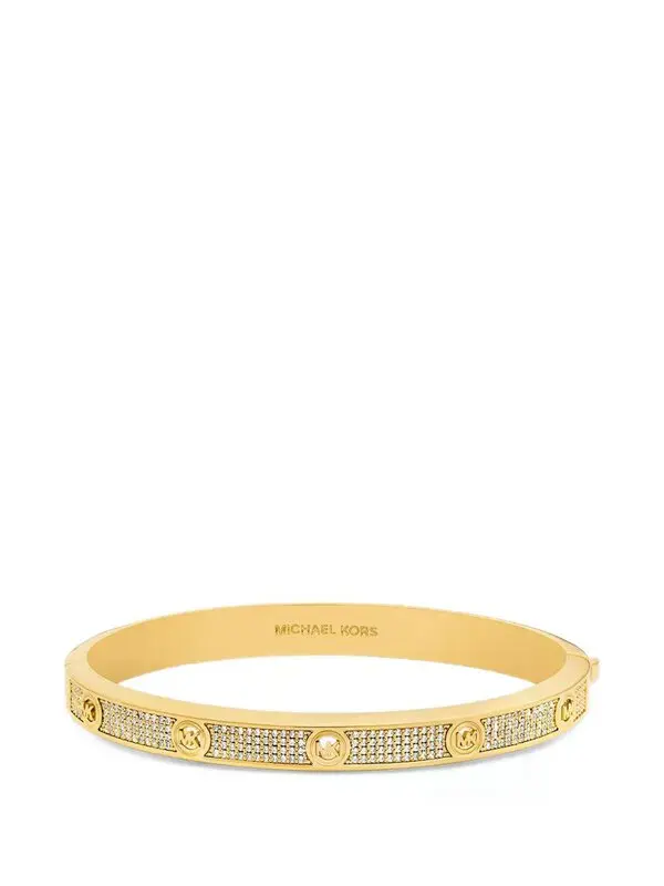 Michael Kors Pavé Logo Stud Bangle - Gold