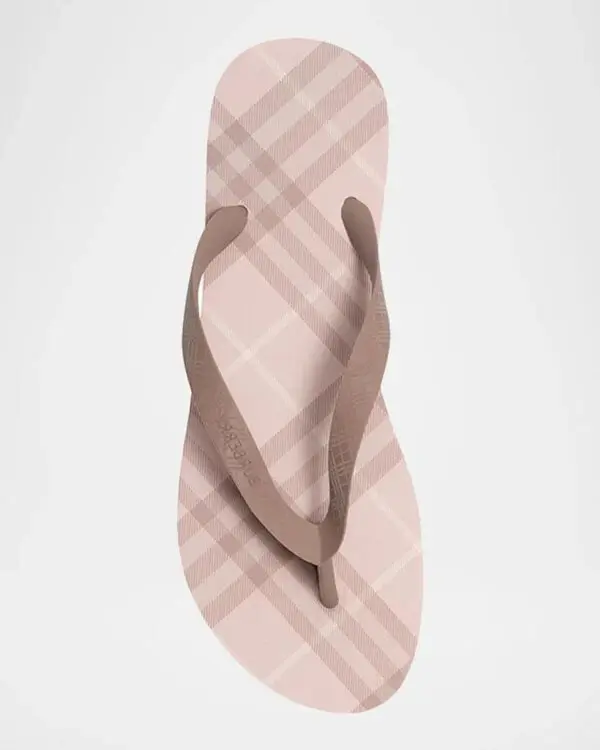 Burberry Haze Check Flip Flops