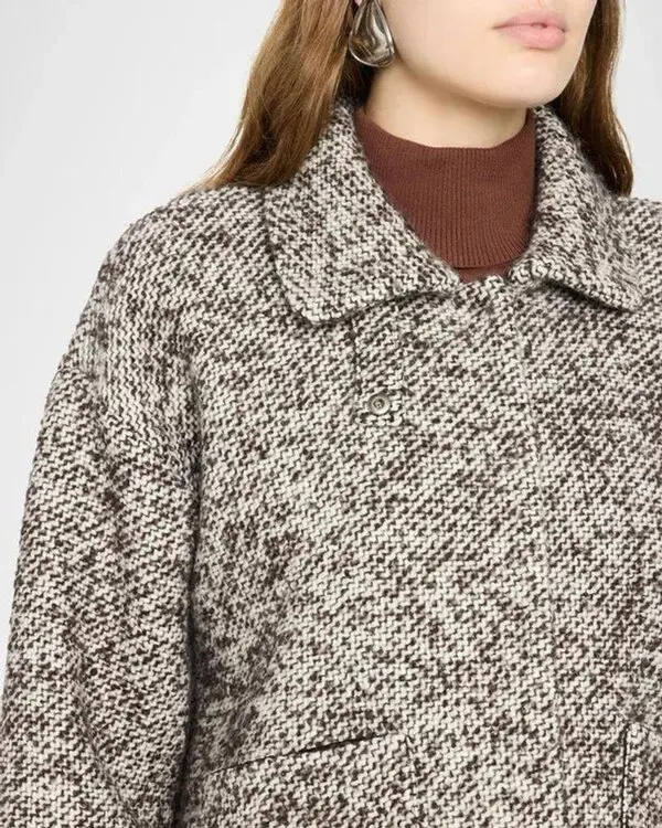 Eileen Fisher Weight Cropped Tweed Jacket