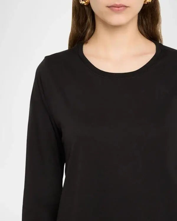 Eileen Fisher Round-neck Long-sleeve Tee - Black