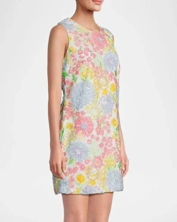 Lilly Pulitzer® Airbella Floral Sequined Shift Dress - Multi View