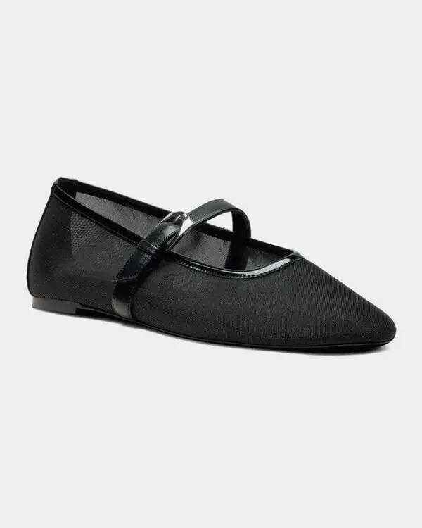 STUART WEITZMAN Sai Bareitall Mesh Ballerina Flats
