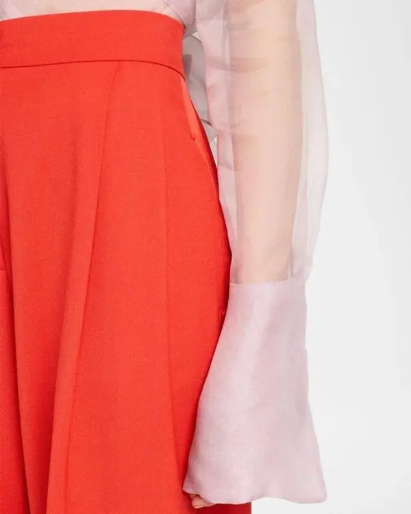 Zimmermann Clash Tuxedo Straight Pants - Red