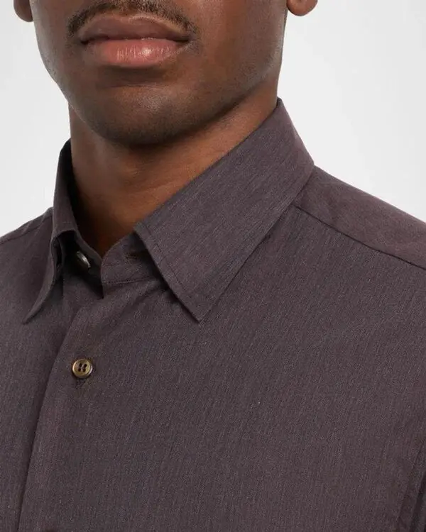 Brioni Apos;s Cotton Flannel Button-down Shirt