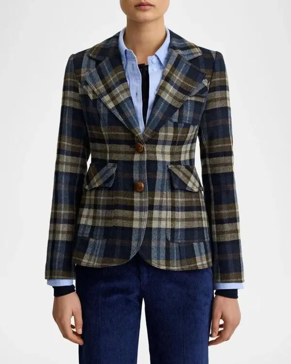 Smythe Plaid Wool-blend Blazer
