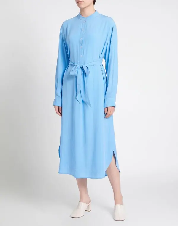 OTTOD'AME Midi Dress Azure Size Acetate, Silk