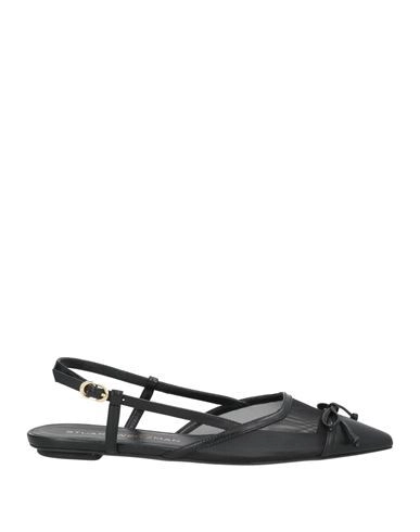 STUART WEITZMAN Ballet Flats Size Leather, Textile Fibers