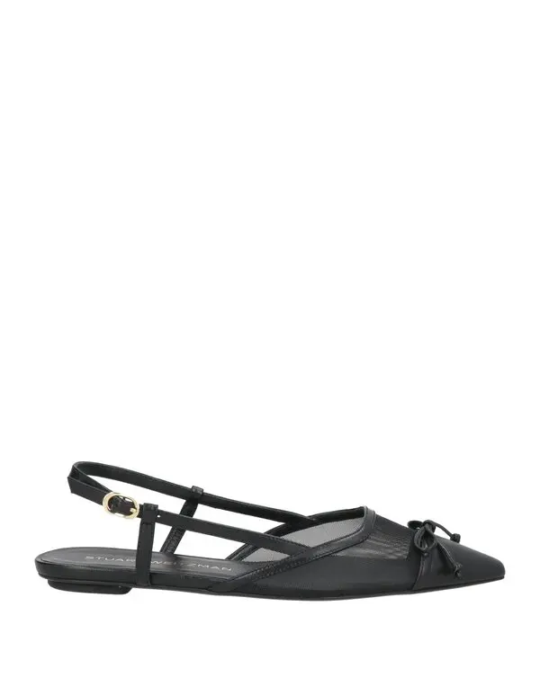 STUART WEITZMAN Ballet Flats Size Leather, Textile Fibers