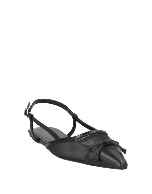 STUART WEITZMAN Ballet Flats Size Leather, Textile Fibers