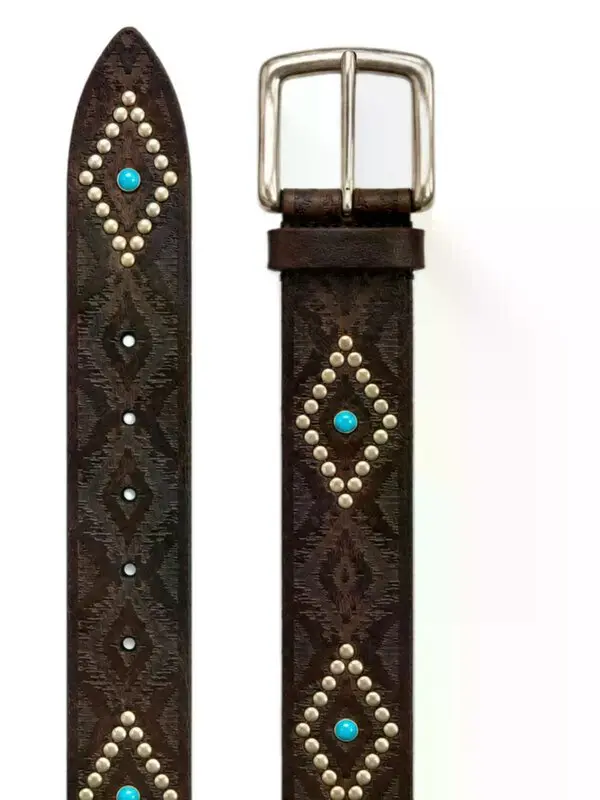 Anderson's Studded Embossed-leather Belt