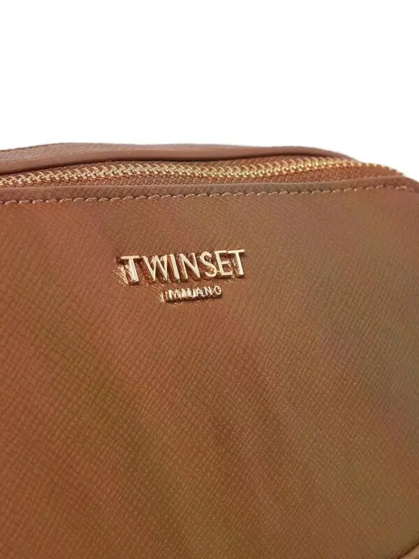 TWINSET Logo-plaque Saffiano-effect Shoulder Bag