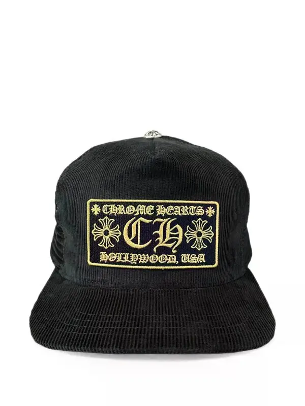 Chrome Hearts Hollywood Corduroy Trucker Hat - Black