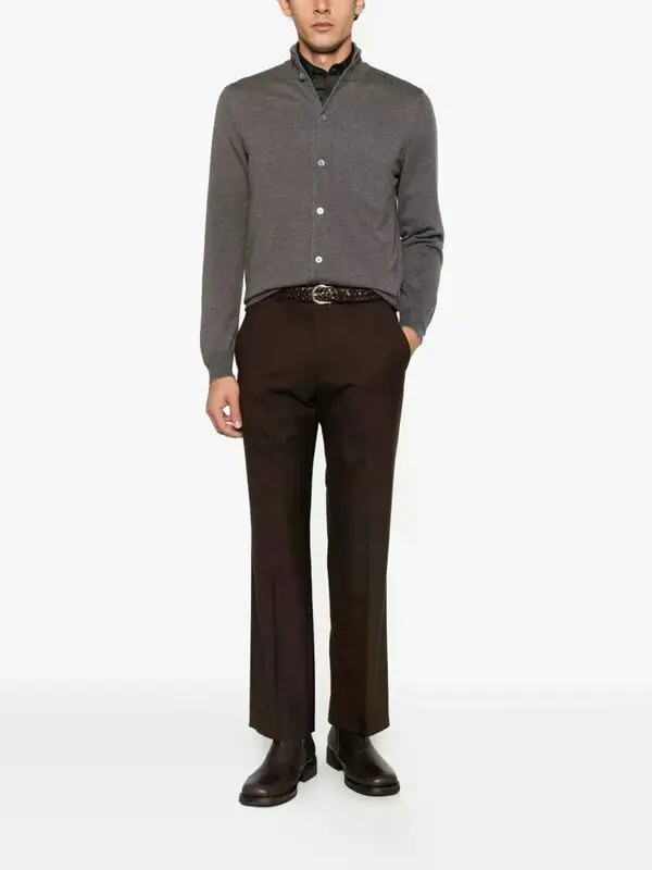 GRAN SASSO Button-up High-neck Cardigan
