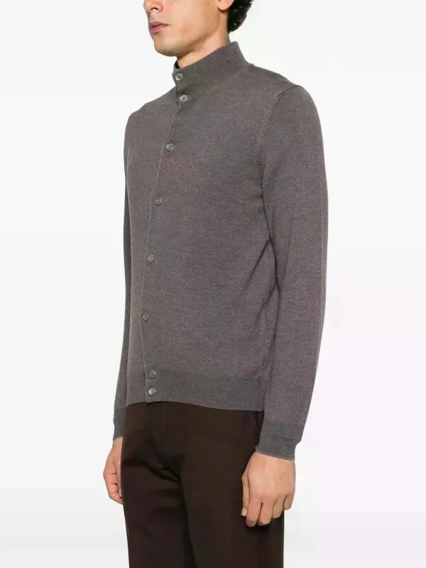 GRAN SASSO Button-up High-neck Cardigan