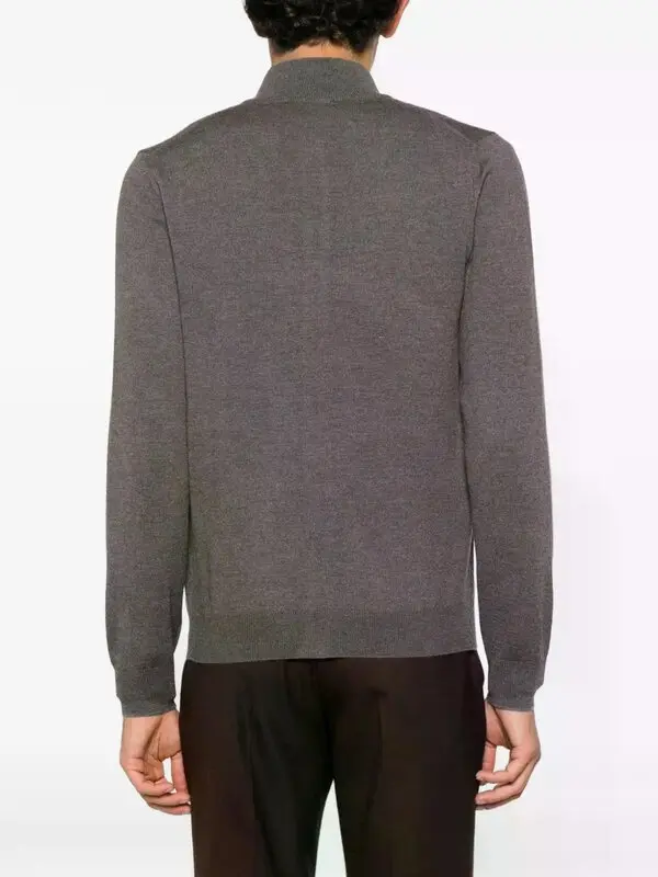 GRAN SASSO Button-up High-neck Cardigan