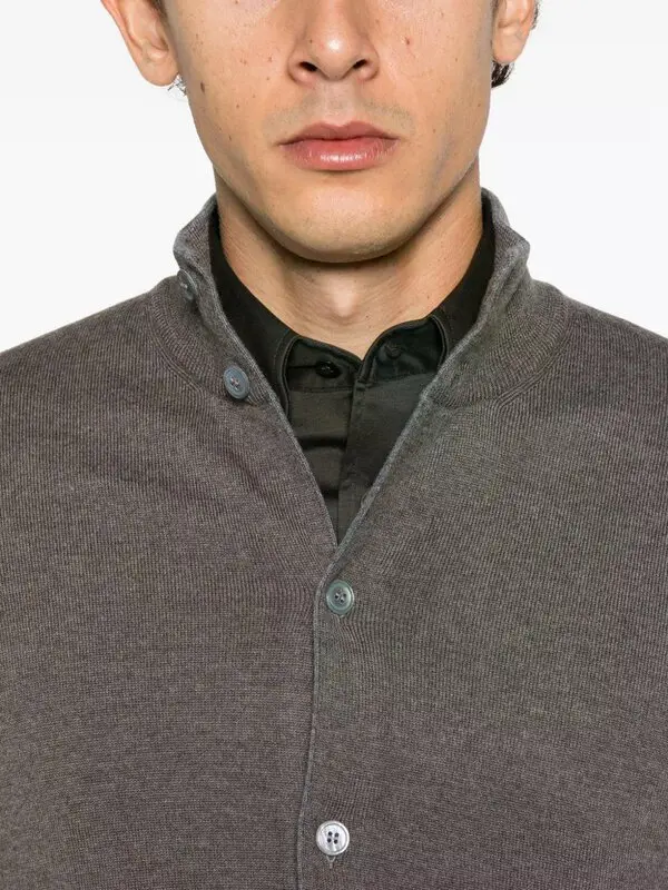 GRAN SASSO Button-up High-neck Cardigan