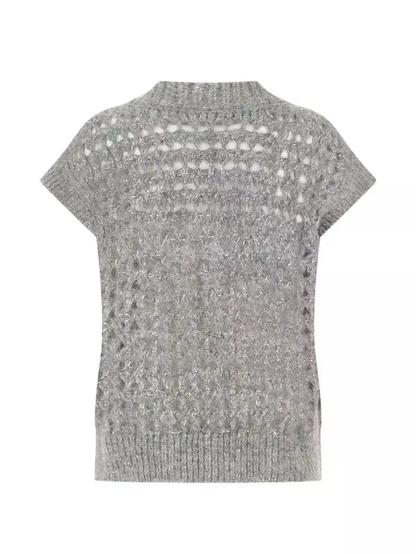 PANICALE Sequin-embellished Open-knit Sweater