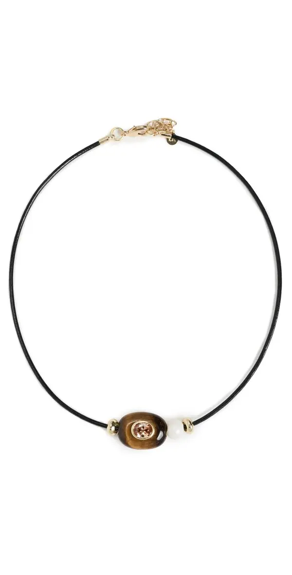 LACEY RYAN Tigers Eye & Pearl Choker