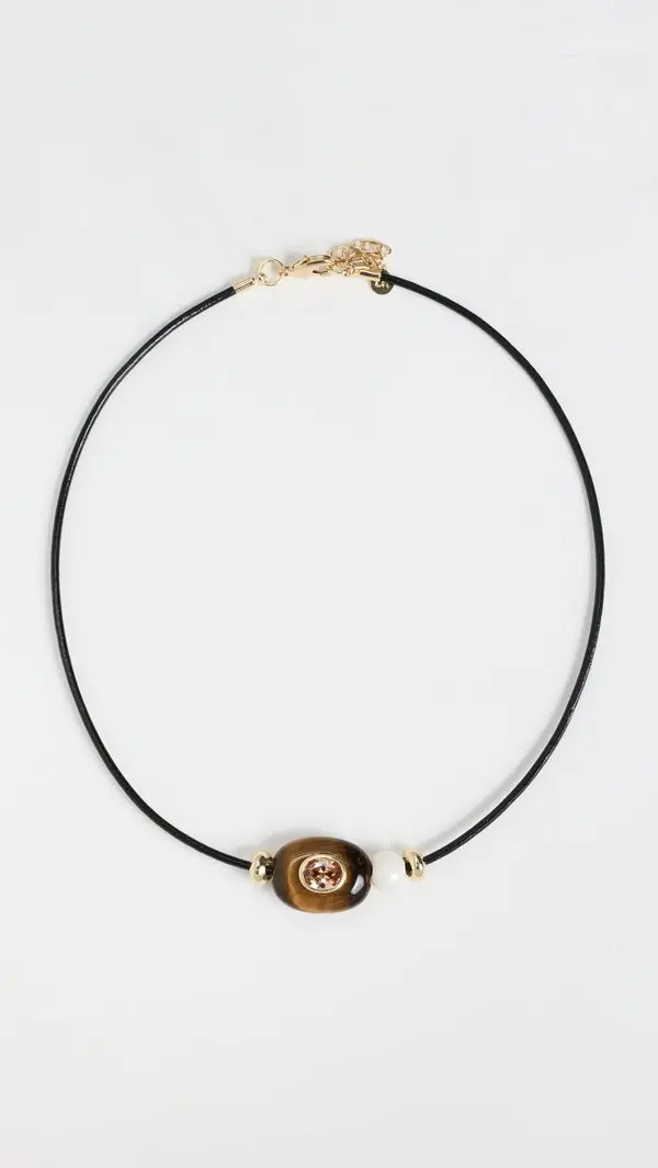 LACEY RYAN Tigers Eye & Pearl Choker
