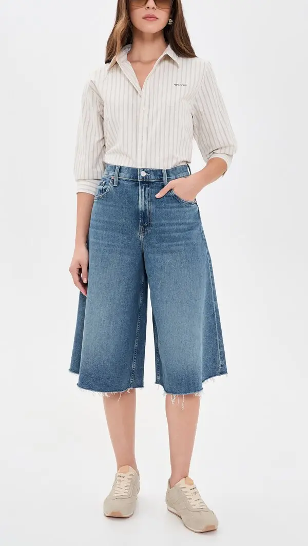 MOTHER The Whole Lot Flutter Fray Shorts