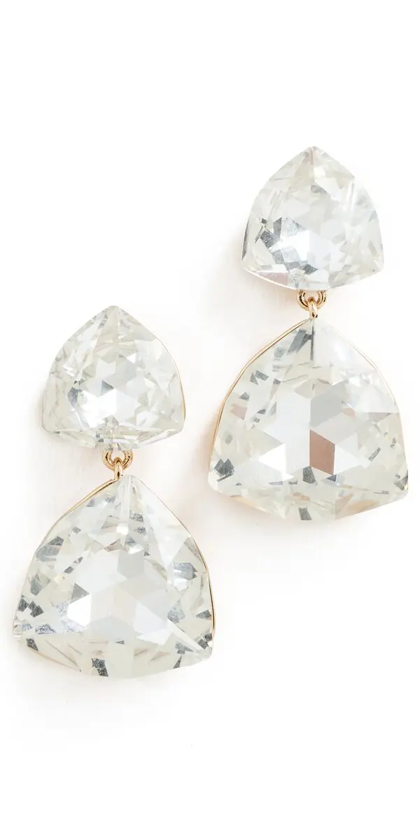 ADINA EDEN Crystal Drop Earrings - Clear